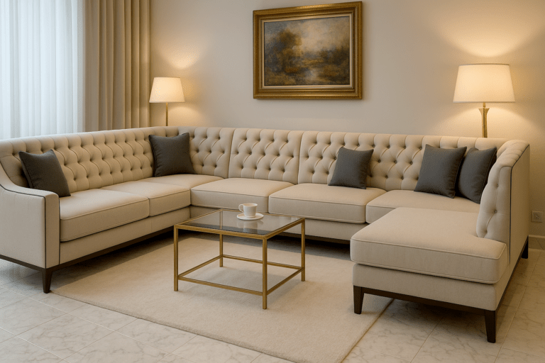 Luxury Gray U-Shaped Sectional Sofa – Home Furniture SA
